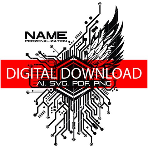 Cpu Wings Svg Cpu Clipart Svg Circuit Board Digital Download Circuit Board Pattern Svg