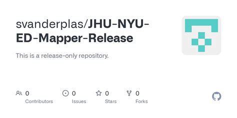 Github Svanderplas Jhu Nyu Ed Mapper Release This Is A Release Only Repository