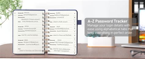Wemate Password Book With Alphabetical Tabs Spiral