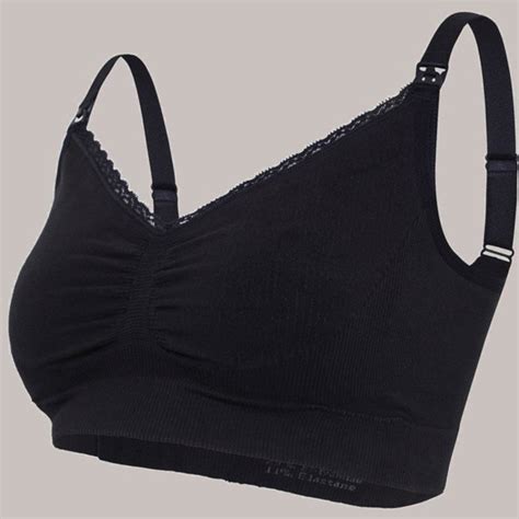 Carriwell Maternity And Nursing Bra With Padded Carri Gel Support Black
