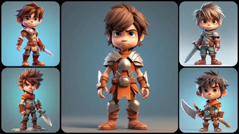 Ferial Concept 🔹210 Cartoon Warrior Character Reference Image Pack V2
