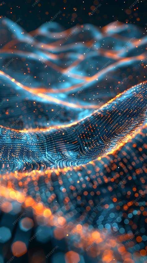 Photo Realistic Quantum Terrain Abstract Quantum Computing Landscape Concept Premium Ai