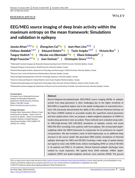 Pdf Eegmeg Source Imaging Of Deep Brain Activity Within The Maximum