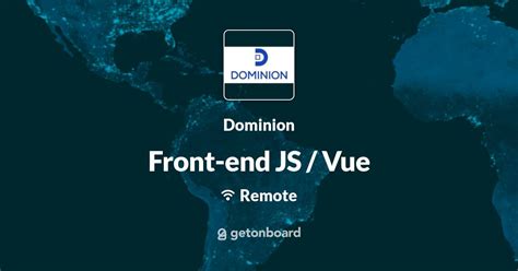 Front End Js Vue At Coderland By Dominion Remote Work From Home Get On Board