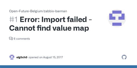 error import failed cannot find value map · issue 1 · open future belgium zabbix barman · github