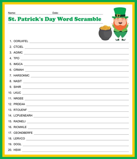 Free Printable Word Scramble Games For Endless Fun — Worksheets Planner