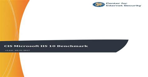 Pdf Cis Microsoft Iis 10 Benchmark Itsecurehu Dokumentips