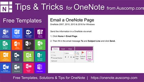 Tips Tricks Archives Templates For OneNote By Auscomp Com