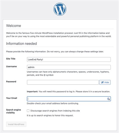 Setup A Highly Available Wordpress Site From Scratch 2024 Edition Part 5 Wordpress Install