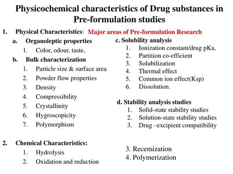 Ppt Preformulation Studies Powerpoint Presentation Free Download