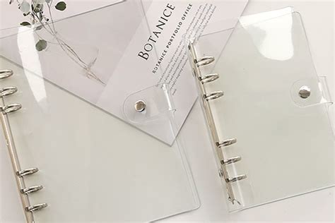 푸꾸푸꾸 6공 바인더 투명 다이어리 커버 위시버킷