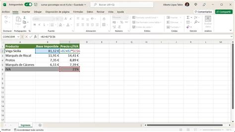 C Mo Sumar Porcentajes En Excel Office A Tope
