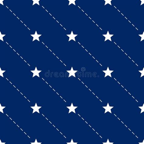 Stars And Diagonal Dotted Line Seamless Pattern Fabric Simple Wallpaper Stock Vector