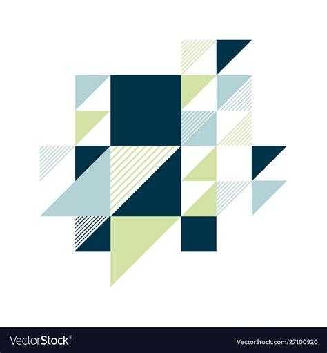 Abstract Colorful Geometric Isometric Background Vector Image