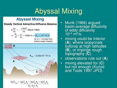 Ppt Internal Waves Abyssal Ocean Mixing And The Global Conveyor Belt