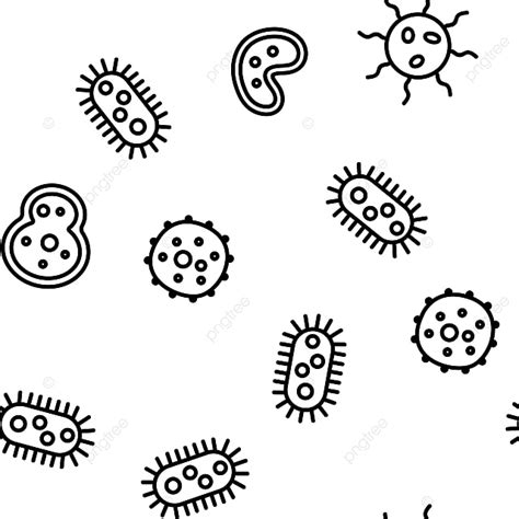 Pathogens Vector Design Images Pathogen Vector Seamless Pattern Pathogen Elements Vector Png