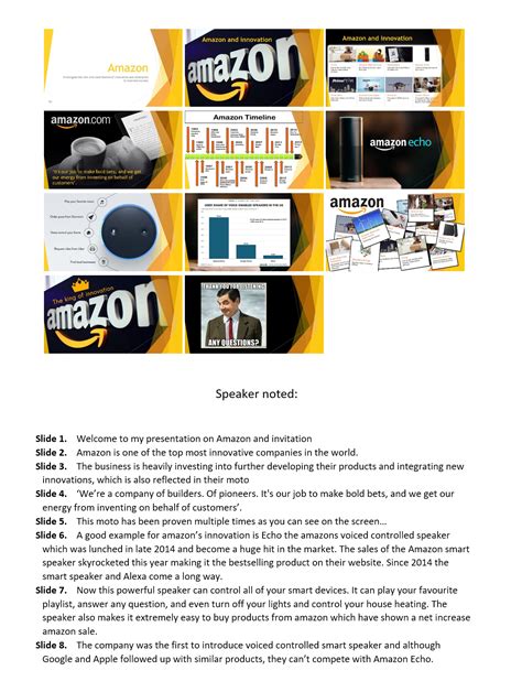 Unit 1 Exploring Business Assignment 3 Investigate The Role Of Innovation In Amazon Teaching