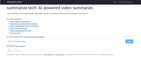 summarize tech ai驱动的长视频智能生成文字摘要的在线工具 ai工具集