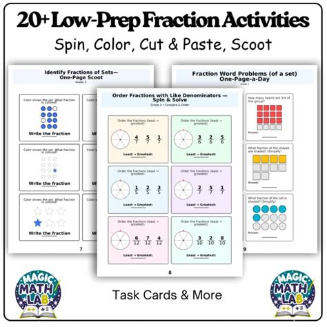 Fraction Games 3rd Grade Printable Worksheets Number Line Equivalent