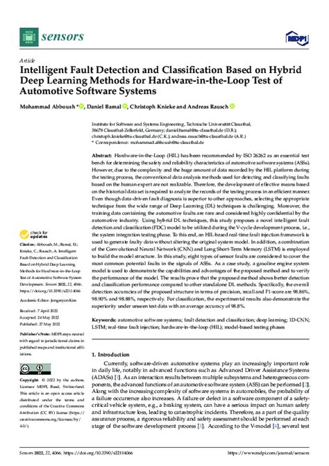 Pdf Intelligent Fault Detection And Classification Based On Hybrid Deep Learning Methods For