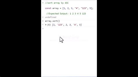 Interview Js Array Sorting With Comparer Function Shorts Trending Interview Youtube
