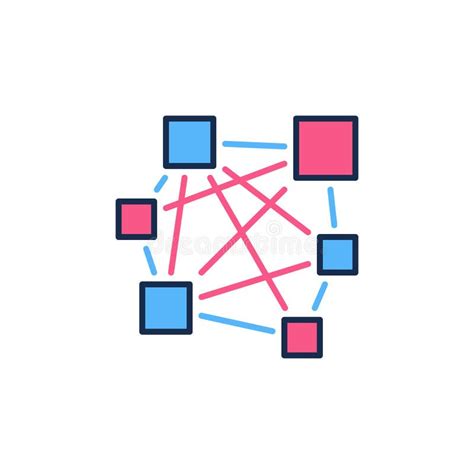 Neural Network Deep Learning Vector Concept Colored Icon Stock