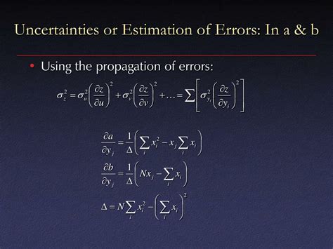 Ppt Notes On Weighted Least Squares Straight Line Fit Passing Through