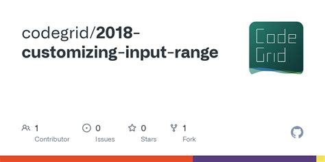 github codegrid 2018 customizing input range
