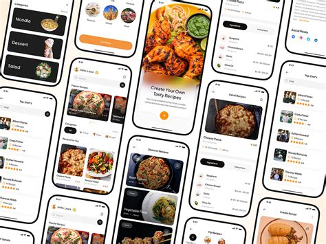 Food Recipe Mobile App Ui Design Behance