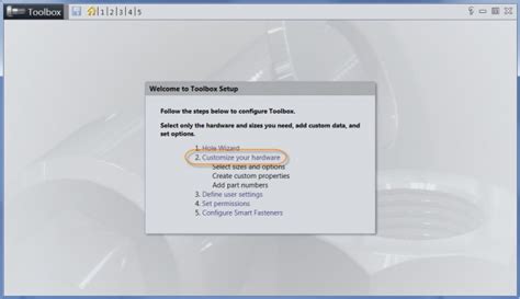 adding custom solidworks toolbox component sizes
