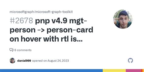 Pnp V49 Mgt Person Person Card On Hover With Rtl Is Displayed