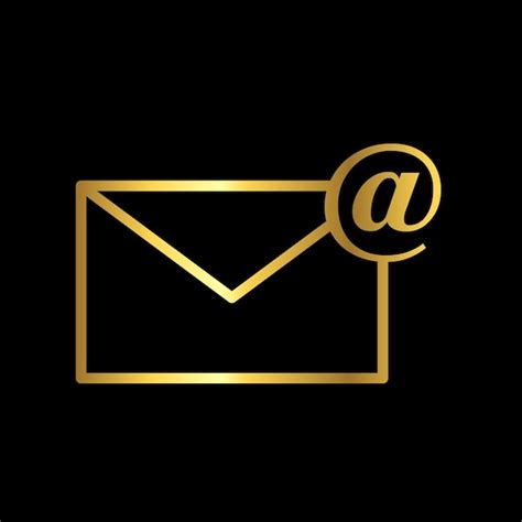 Premium Vector Gold Envelope Email Icon Vector Template Logo Trendy