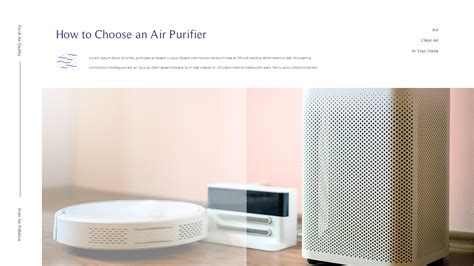 Air Purifier For Pollution Prevention Presentation Powerpoint Template Clean Air Deck