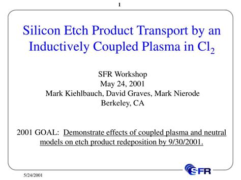 Ppt Silicon Etch Product Transport By An Inductively Coupled Plasma In Cl 2 Powerpoint