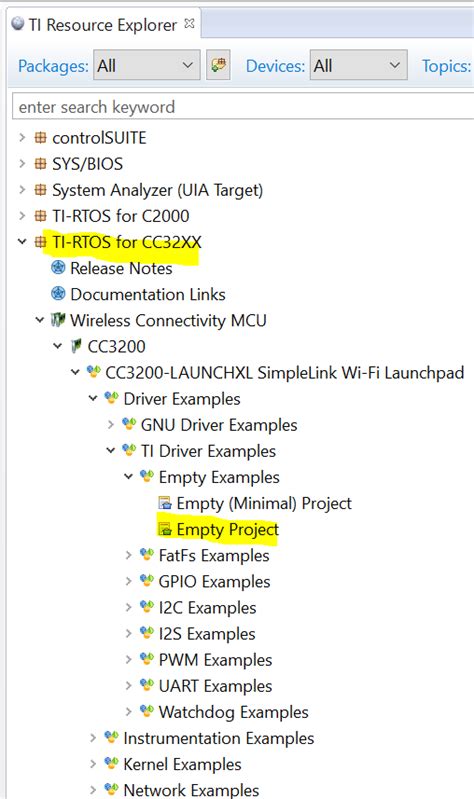 RTOS TI RTOS MCU Starting A New TI RTOS Project Arm Based Microcontrollers Forum Arm Based
