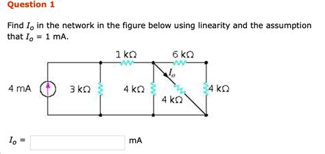 solved question 1 find io in the network in the figure below