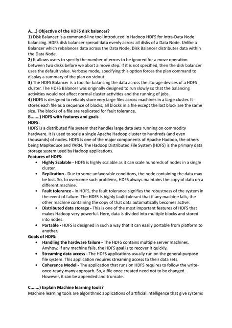 Big Data Last Year A Objective Of The Hdfs Disk Balancer Disk Balancer Is A Command