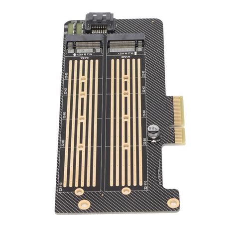 Fdit Adaptateur Pcie Carte Adaptateur M 2 Dual Bay High Speed Dissipation Thermique Efficace
