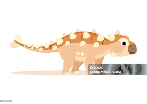 안킬로사우루스 공룡 만화 캐릭터 벡터 일러스트레이션 0명에 대한 스톡 벡터 아트 및 기타 이미지 0명 공룡 귀여운 Istock
