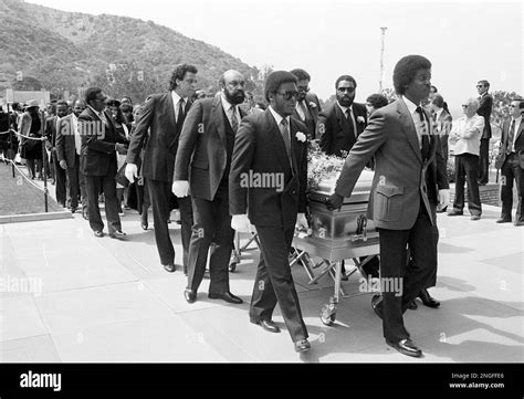 Friends Of The Late Singer Marvin Gaye Jr Bring The Casket Into The