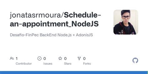 Github Jonatasrmouraschedule An Appointmentnodejs Desafio Finpec