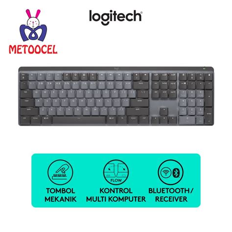 Jual Logitech MX Mechanical Tactile Keyboard Wireless Bluetooth Backlit Shopee Indonesia