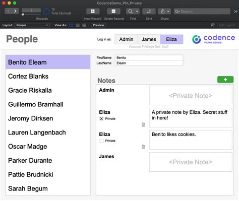 Keep Health Information Private Codence