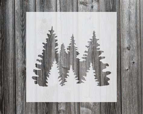 Trees Stencil Reusable Stencil For Painting 726 Etsy