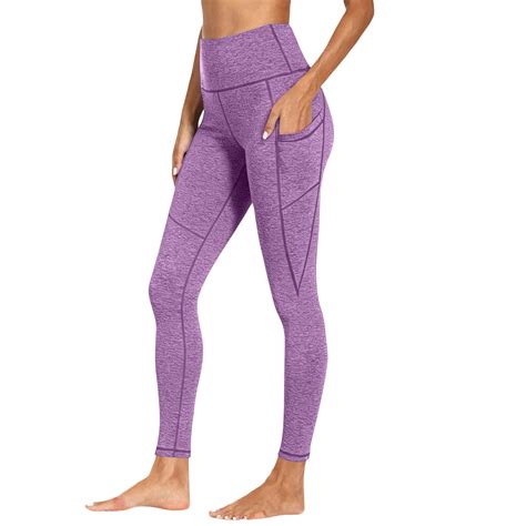 Color Block Leggings For Women Thin Yoga Pants With Pockets High