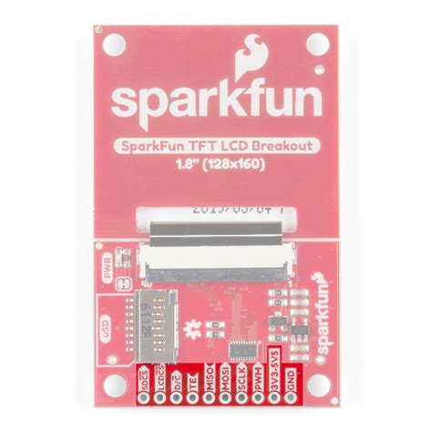 Tft Lcd Breakout 1 8in 128x160 Hookup Guide Sparkfun Learn