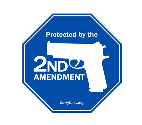 3x3 Protected By The 2nd Amendment Security Decal Carry Daily