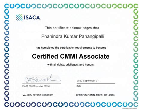 Phanindra Kumar Panangipalli On Linkedin Completed The Certification Of Cmmi Associate 18
