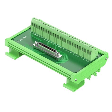 Zyharuko Scsi Rail Mounted Terminal Block Connectors 14p To 100p Optional Female Interfaces For