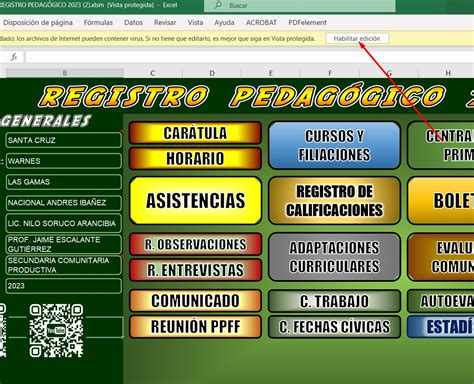 DESCARGAR REGISTRO PEDAGÓGICO 2024 EXCEL